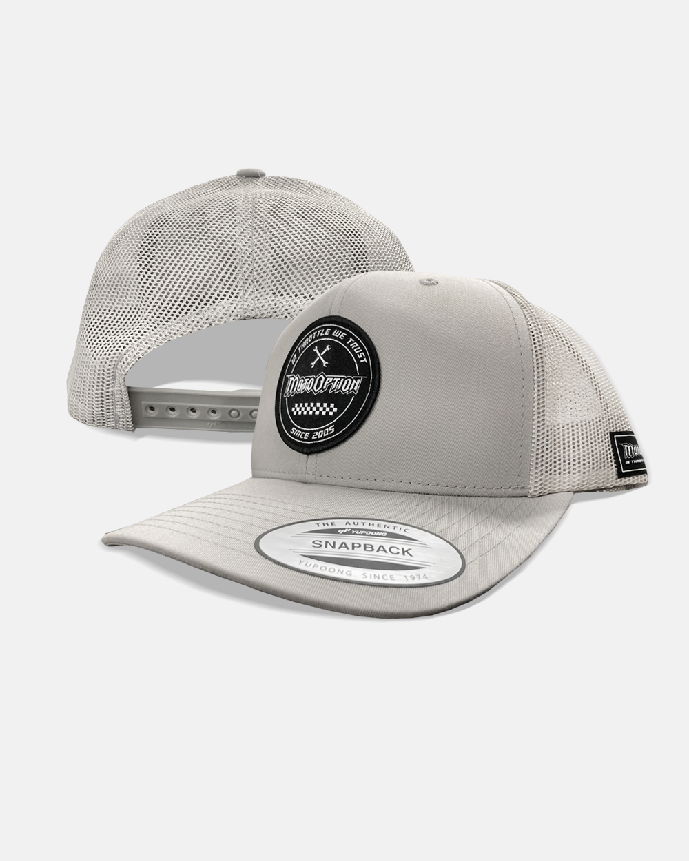 Mechanic Trucker Hat - Light Gray – MotoOption