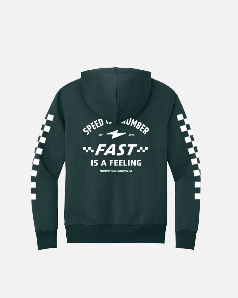 Fast Feeling Hoodie – Forest Green – MotoOption